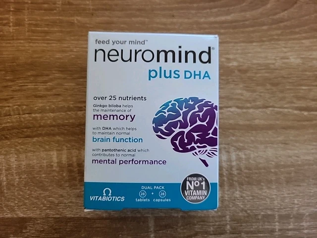 56 VITABIOTIC NEUROMIND Plus DHA Capsules Food Supplement Memory Focus ...