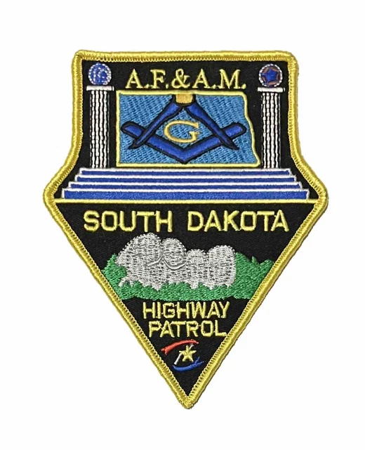 SOUTH DAKOTA HIGHWAY Patrol State Police Masonic Lodge Free Mason ...