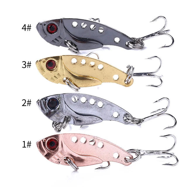 10PCS METAL VIB Blade Lure Sinking Vibration Baits Vibe Bass Pike Perch ...