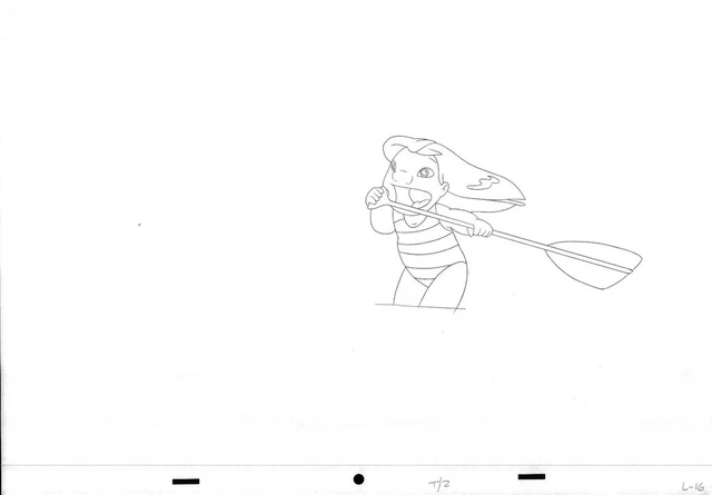 WALT DISNEY TV Animation Art Cel Production Drawing Lilo & Stitch ...