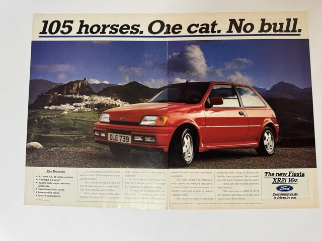ORIGINAL VINTAGE 1992 Mk3 Ford Fiesta XR2i Magazine Advert Poster ...