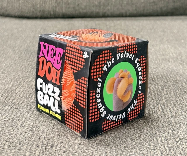 ORANGE NEEDOH FUZZ BALL Flower Power Nee Doh Squish Stress Ball NEE-DOH ...