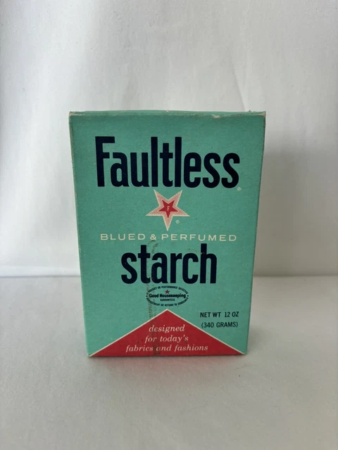 NEW VTG FAULTLESS Starch Box Blued Perfumed 12 oz Unopened $19.99 ...