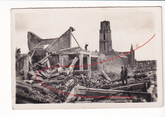 WW2 FOTO ELITESOLDATEN DF2 Nederland Rotterdam Zerstörung Einsatz 1940 ...