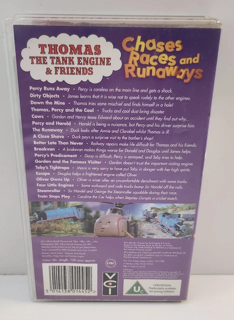 THOMAS THE TANK Engine And Friends - Chases, Races And Runaways (VHS ...