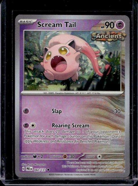 2025 POKEMON SCARLET & Violet Prismatic Evolutions Scream Tail #042/131 ...