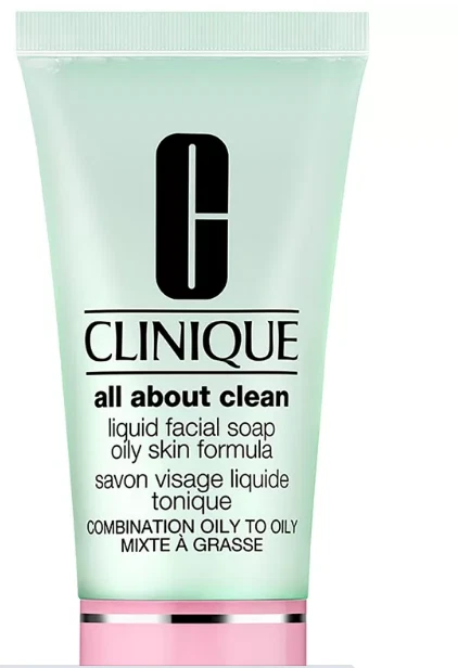 CLINIQUE ALL ABOUT Clean Liquid Facial Soap Oily Skin Formula 1oz 30ml ...