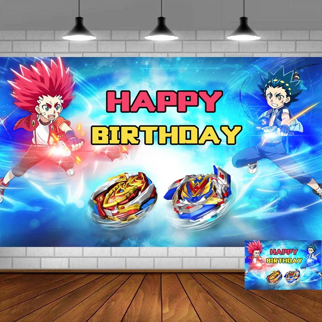 BEYBLADE BURST PARTY Supplies Birthday Decoration Backdrop Banner for ...