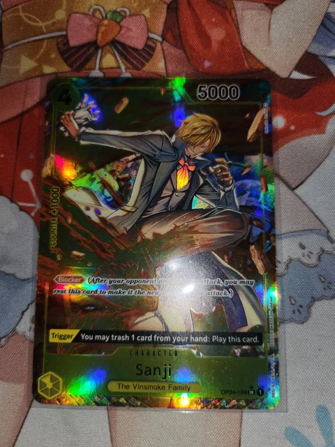 ONE PIECE TCG Card Game SANJI OP04-104 SR Parallel Alt Art Kingdoms £53.75 - PicClick UK