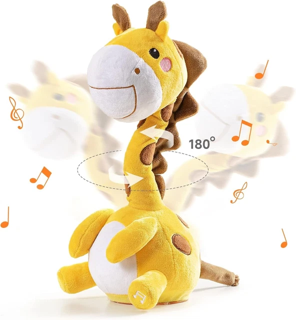DANCING TALKING GIRAFFE Toy, Mimicking Twisting Electronic Soft Plush ...