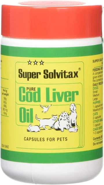 PURE COD LIVER Oil for Dogs (90 Capsules 40G) - Helps Maintain Healthy ...