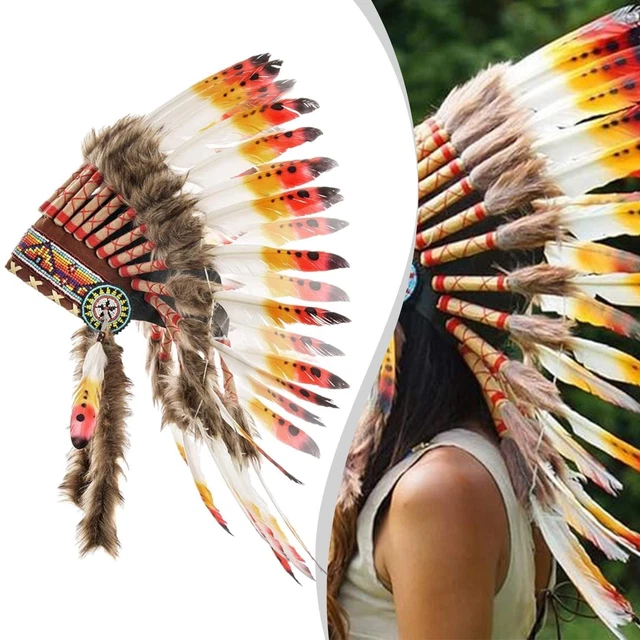 INDIAN HEADDRESS PHOTO Props Hair Band Native American Headpiece for ...