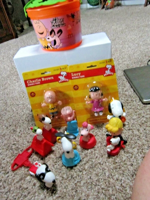 PEANUTS CHARLIE BROWN Snoopy Toys 10 Figures plus 50th Anniversary ...