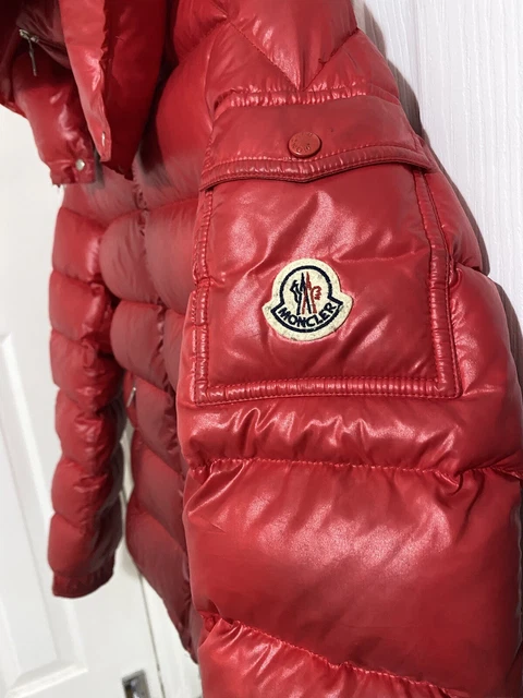 GENUINE MONCLER MAYA Down Jacket Red Drake 0 1 20.5”ptp S Byron Cluny ...