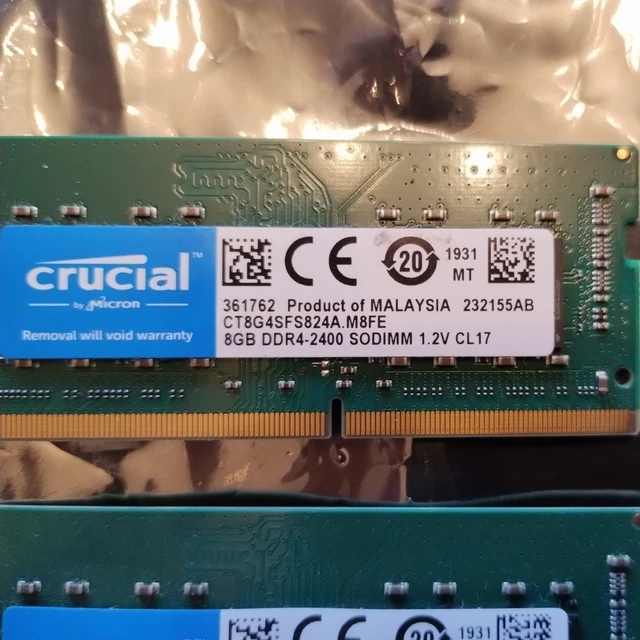 CRUCIAL 16GB DDR4-2400 SODIMM Laptop Memory RAM 2x 8GB £52.70 - PicClick UK