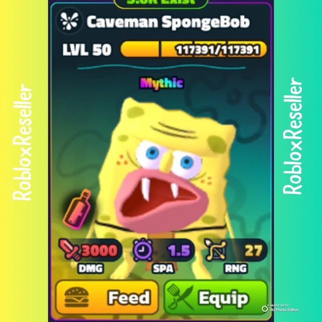CAVEMAN SPONGEBOB | Secret Formula | Spongebob Tower Defense | Fast ...