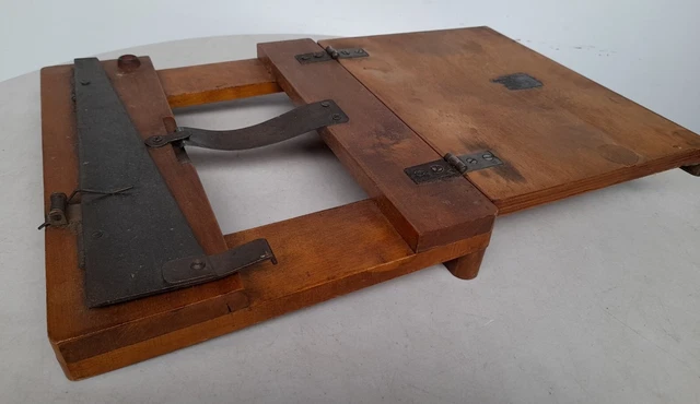 VINTAGE WOODEN MERRETTS Patent Push Down Mechanism Photographic A4 ...