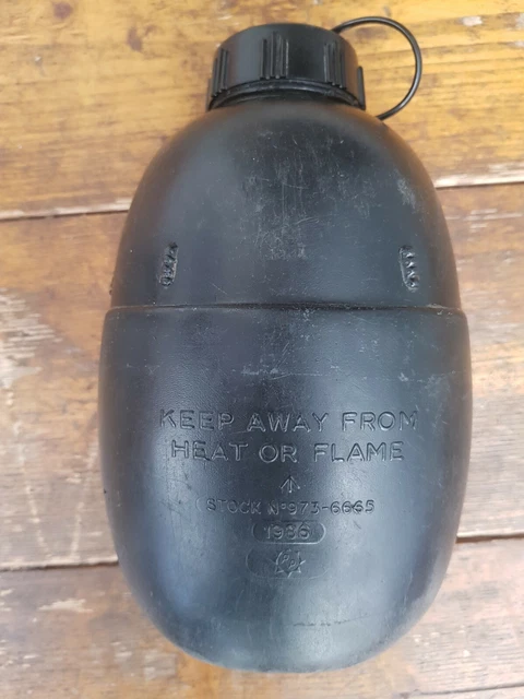 BRITISH ARMY 58 PATTERN WATER BOTTLE 1986 (NO CUP / MUG) Grade 2 VERY ...