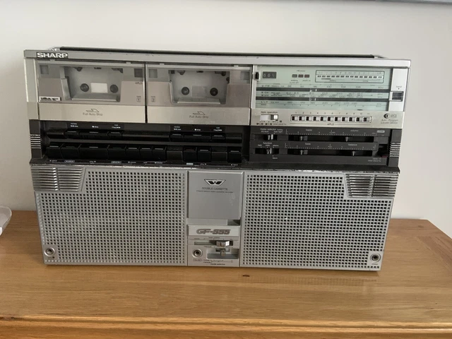 SHARP GF-555 GHETTO Blaster Boombox 1980 1970 Retro Hi Fi Tape Cassette £100.00 - PicClick UK
