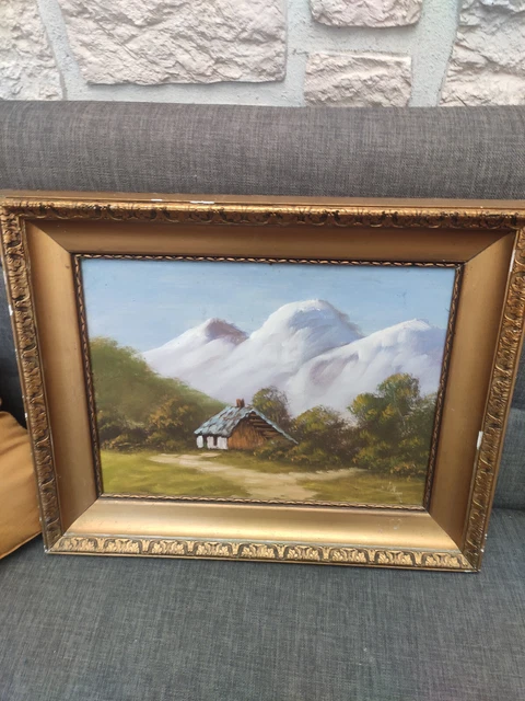 ARTISTE SIX ANCIEN tableau huile sur toile signé six encadrement original EUR 19,00 - PicClick FR