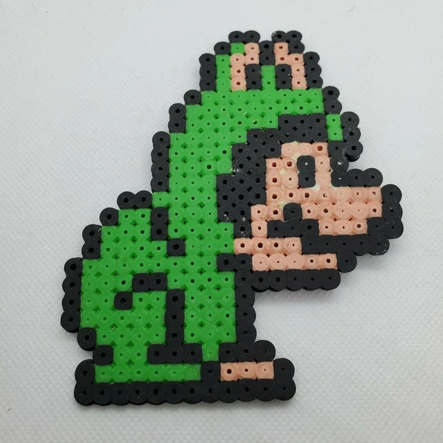 FROG MARIO PIXEL art perline sprite 8 bit Perler artigianale fatto a ...