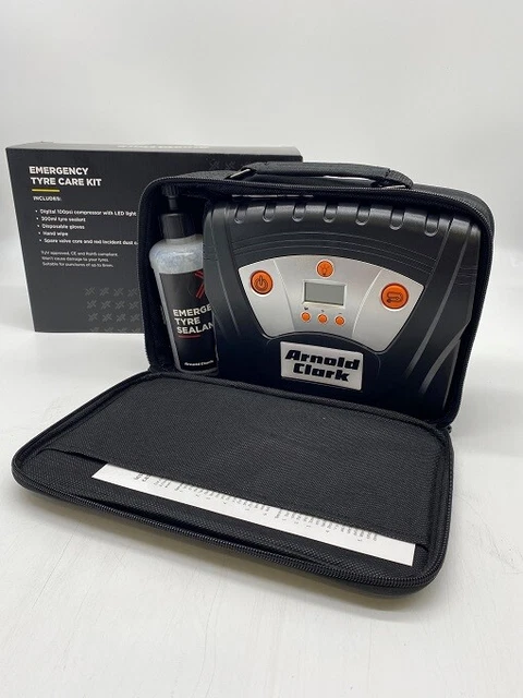 BRAND NEW ARNOLD Clark Emergency Air Compressor & Tyre Puncure Sealant ...