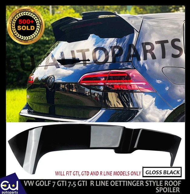 FOR VW GOLF R Gtd Gti Oettinger Style Gloss Roof Boot Spoiler Mk7 Mk7.5 ...
