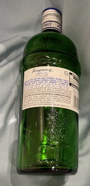 TANQUERAY GIN ALCOHOL Free 70cl empty bottle, crafts, upcycle, display ...