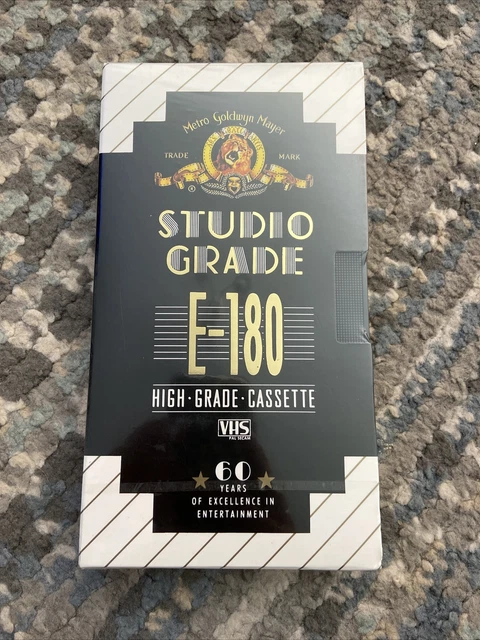 MGM METRO GOLDWYN Mayer Blank VHS tapes Studio High Grade 180 minutes ...