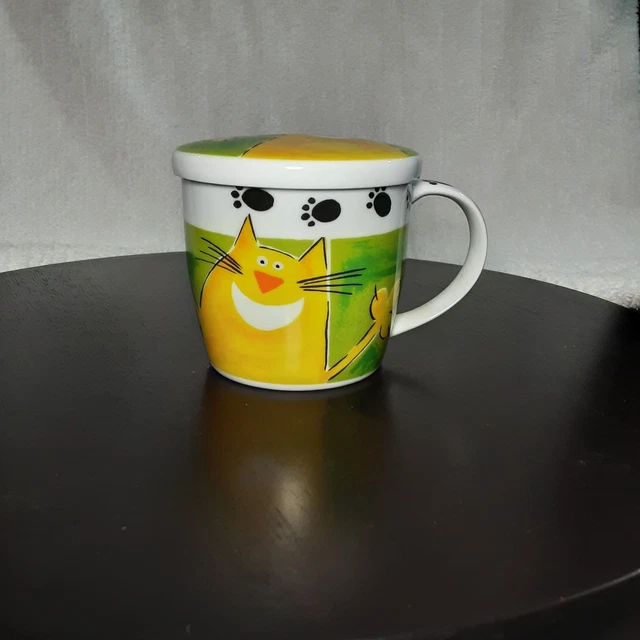 GALLERY BY INHESION Cat Coffee Mug with lid $16.88 - PicClick CA