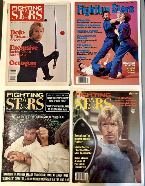 8 VINTAGE FIGHTING Stars Magazines 1970’s -80’s. Contain Bruce Lee ...