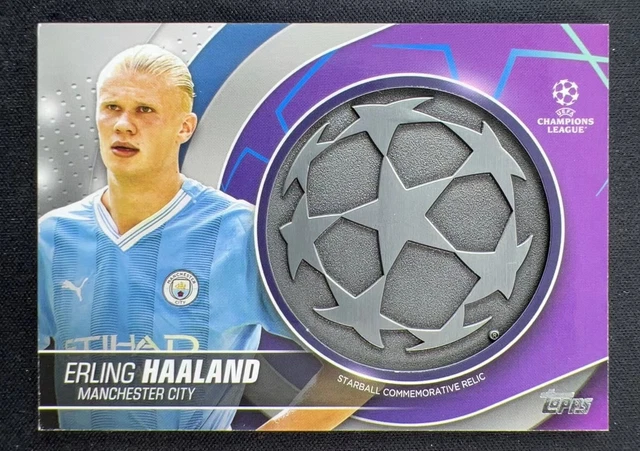 2023-24 TOPPS UEFA Erling Haaland #SC-EH Starball Metal Relic SP MAN ...