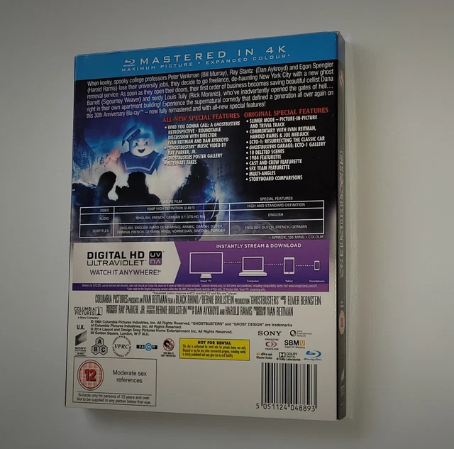 ORIGINAL GHOSTBUSTERS (BLU-RAY) 1984 with all-new special features EUR 8,14 - PicClick IT
