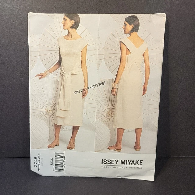 OOP VOGUE SEWING Pattern 2748 Issey Miyake Designer Org Dress Size 8 10 ...
