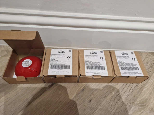 APOLLO LOOP POWERED VAD Red Body White Flash 6m 55000-741APO X4 Bundle ...