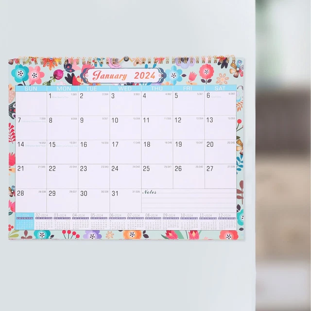 CALENDRIER MURAL CALENDRIER anglais mur 2024-2025 calendrier nouveauté ...