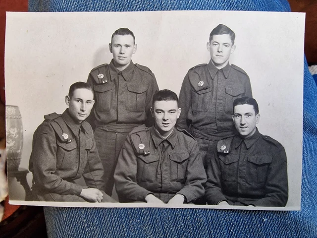 BRITISH ROYAL ENGINEERS GROUP PHOTO. ORIGINAL WW2 PHOTO 130x85mm App £2 ...