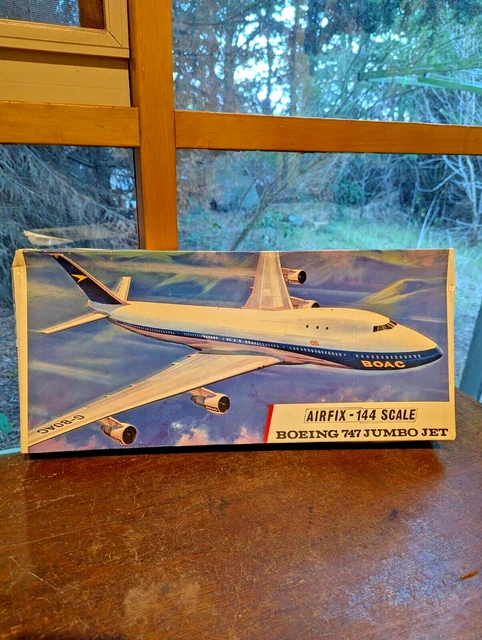 VINTAGE AIRFIX BOEING 747 Jumbo Jet Model Aircraft Kit - 1:144, 1969 ...