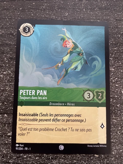CARTE LORCANA DISNEY TCG Ombre De Peter Pan 55/204 Super rare Français ...