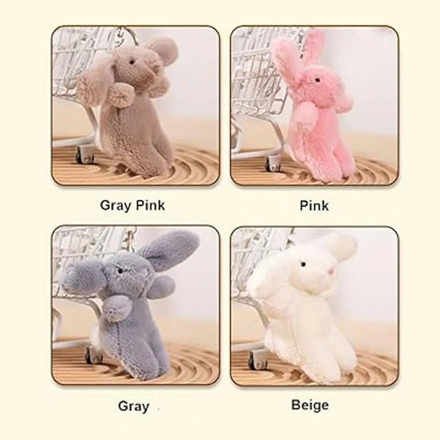 JELLYCAT TRUFFLE BUNNY Bag Charm Retired Key Chain new with steel stamp ...