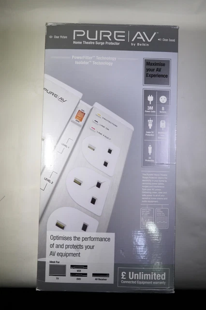 BELKIN PURE AV Home theatre, surge protection £90.00 - PicClick UK