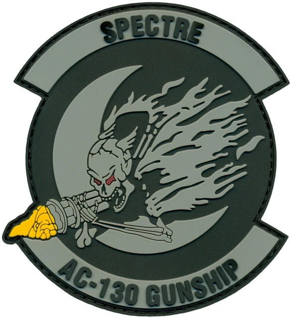 USAF SPECIAL OPERATIONS Squadron AC-130H Spectre Gunship PVC Patch w ...