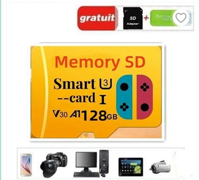 CARTE MÉMOIRE 128 GO Gaming microSD UHS-I U3 V30 A1 EUR 14,98 - PicClick FR
