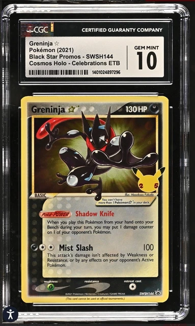 CARTE POKEMON GRENINJA Gold Star SWSH144 CGC 10 Célébrations Grade ...