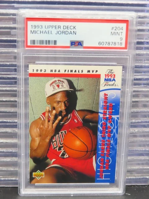 1993-94 UPPER DECK Michael Jordan NBA Finals MVP #204 PSA 9 Bulls EUR 3,95 - PicClick FR