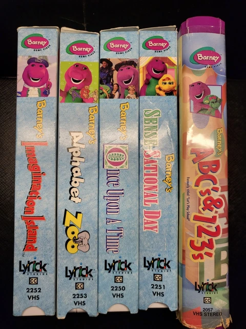 5 BARNEY VHS Tapes/ 4 Classic Collection Plus ABC's&123's £28.75 ...