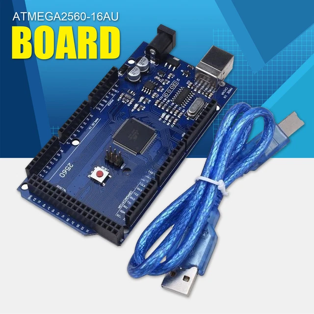 MEGA 2560 R3 ATMEGA16U2 ATMEGA2560-16AU Board + USB Cable Kit For ...
