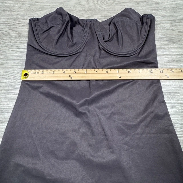 BODYSLIMMERS NANCY GANZ Women Shapewear Slip 08322 Black 36B Underwire ...
