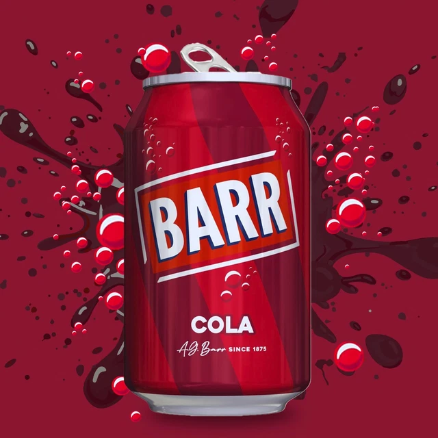 BARR COLA CANS - Fizzy Drinks 24 Pack x 330ml Cans - Refreshing Cola ...