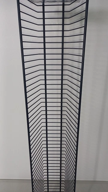 64 CD STORAGE Metal Stand Holder Display Tower Rack Black Metal 1.02mtr ...